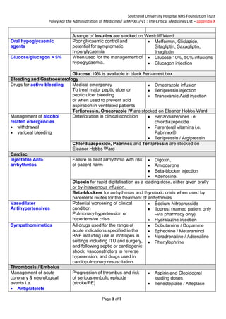 Emergency drug .pdf | Endocrine and Metabolic Diseases | Diseases and ...