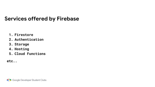 Introduction to Firebase Workshop Slides | PPT