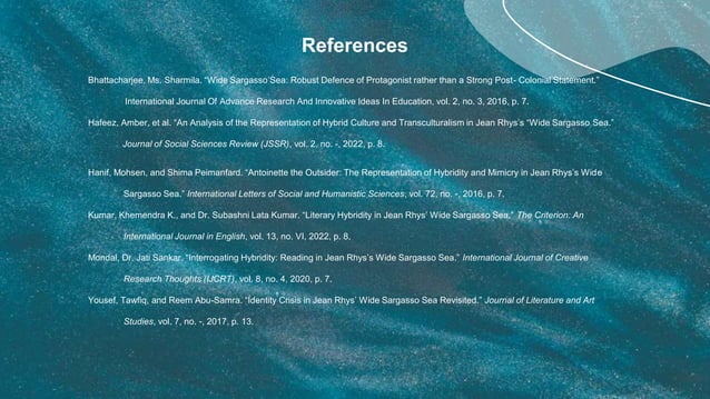 Interrogating Hybridity- Reading in Jean Rhys’s 'Wide Sargasso Sea' | PPT