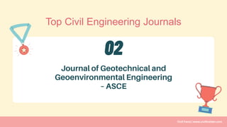 Civil Engineering Journals in the World | PPTX
