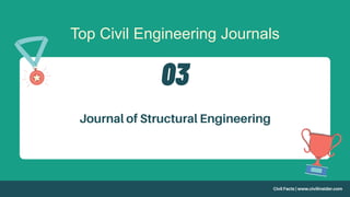 Civil Engineering Journals in the World | PPTX