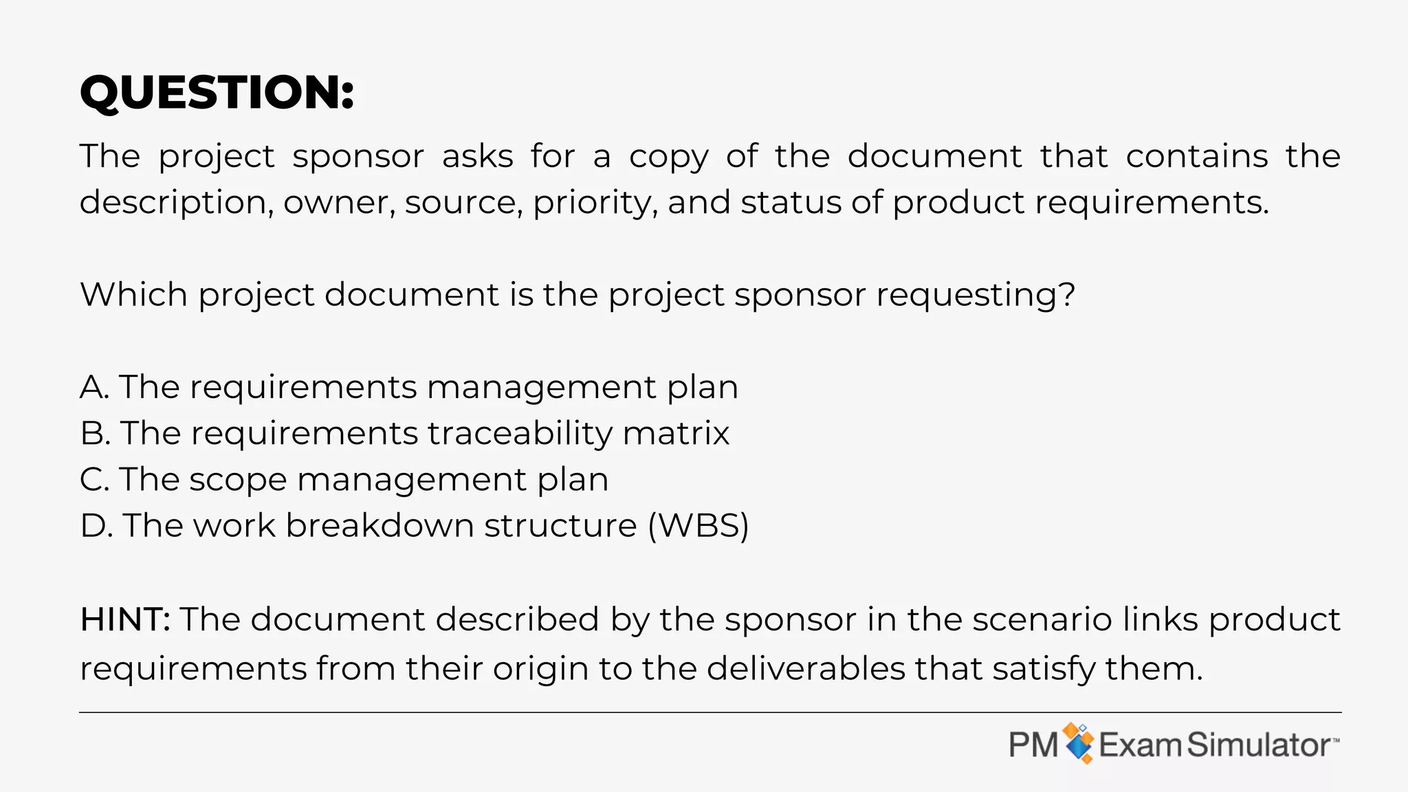 Free PMP® Exam Sample Question | PPT
