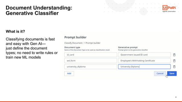 UiPath Document Understanding - Generative AI and Active learning capabilities | PDF