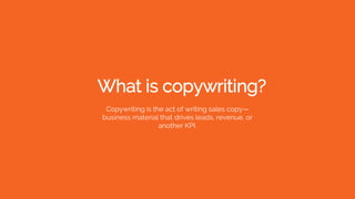 What is Copywriting? A Beginners Guide | PPT
