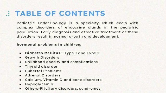 A Wide Range Of Hormonal Problems In Children; Pediatric Endocrinology ...