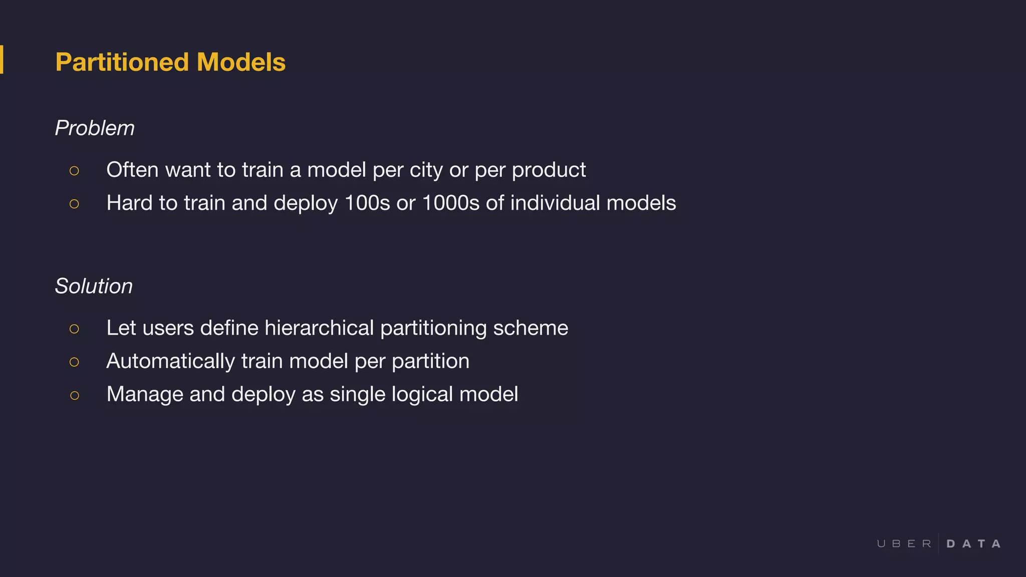 Michelangelo - Machine Learning Platform - 2018 | PPT