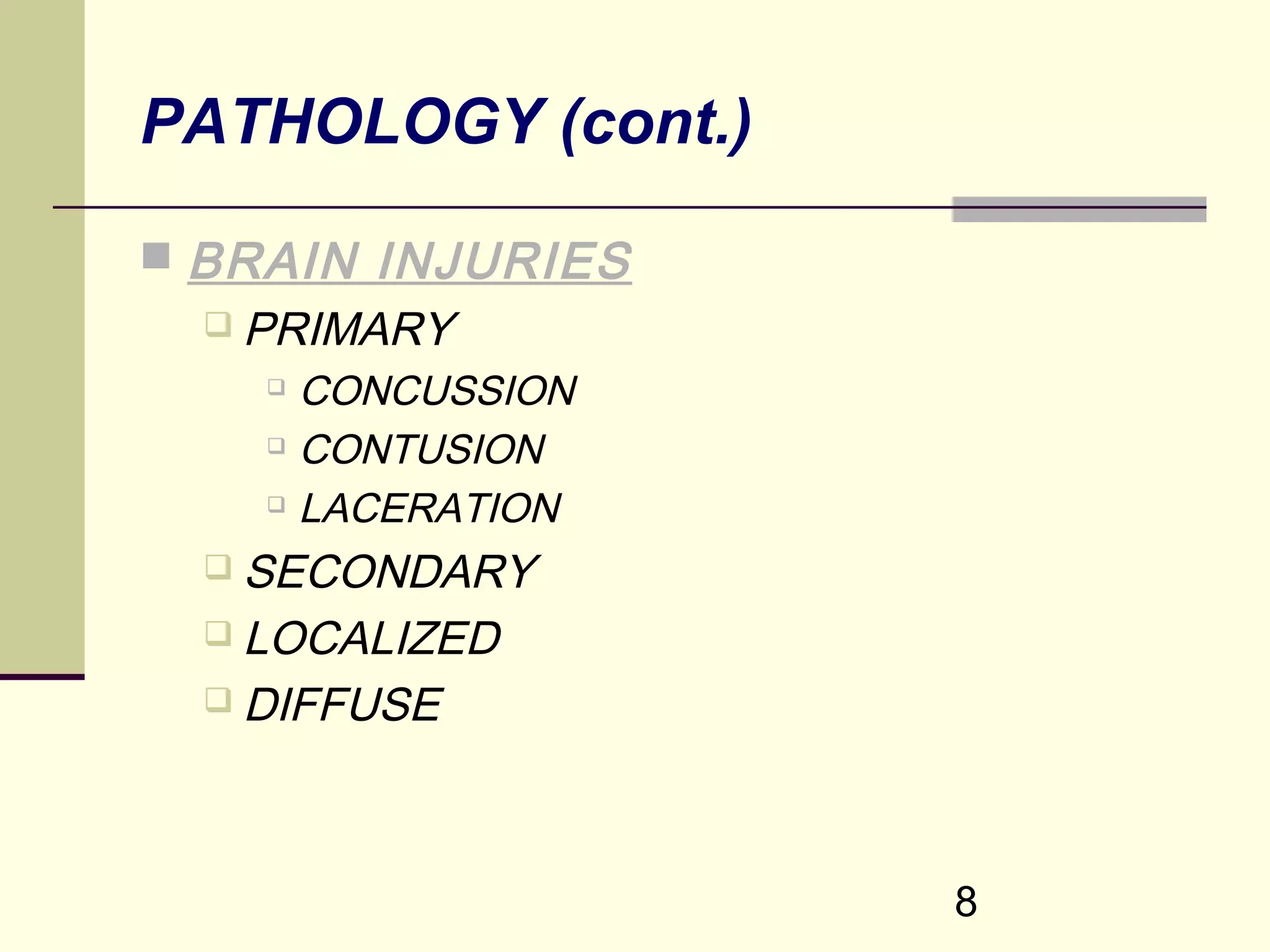 CRANIO CEREBRAL INJURIES FOR MEDICAL STUDENTS | PPT