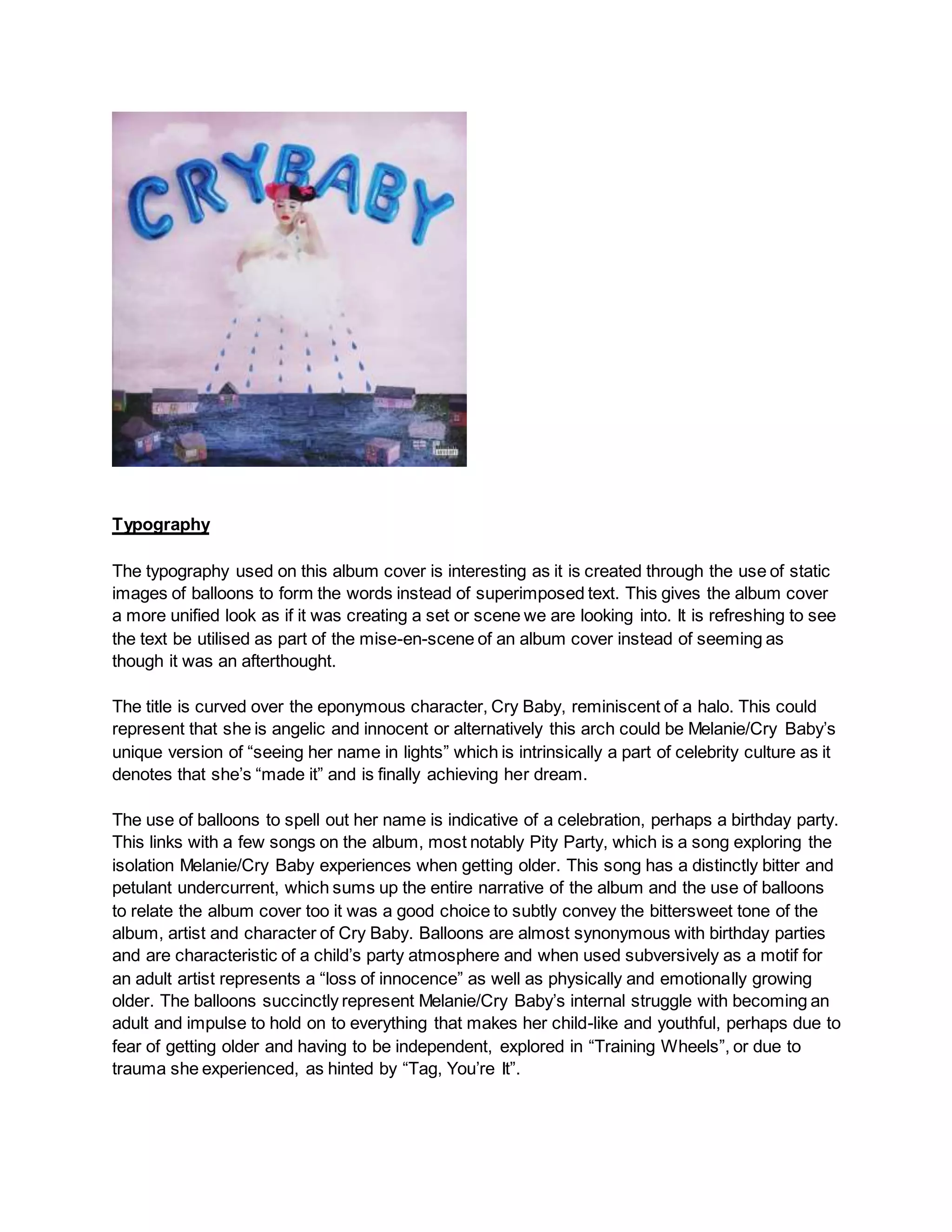 crybabyalbumanalysis | DOCX