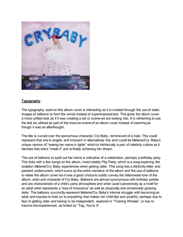 crybabyalbumanalysis | DOCX