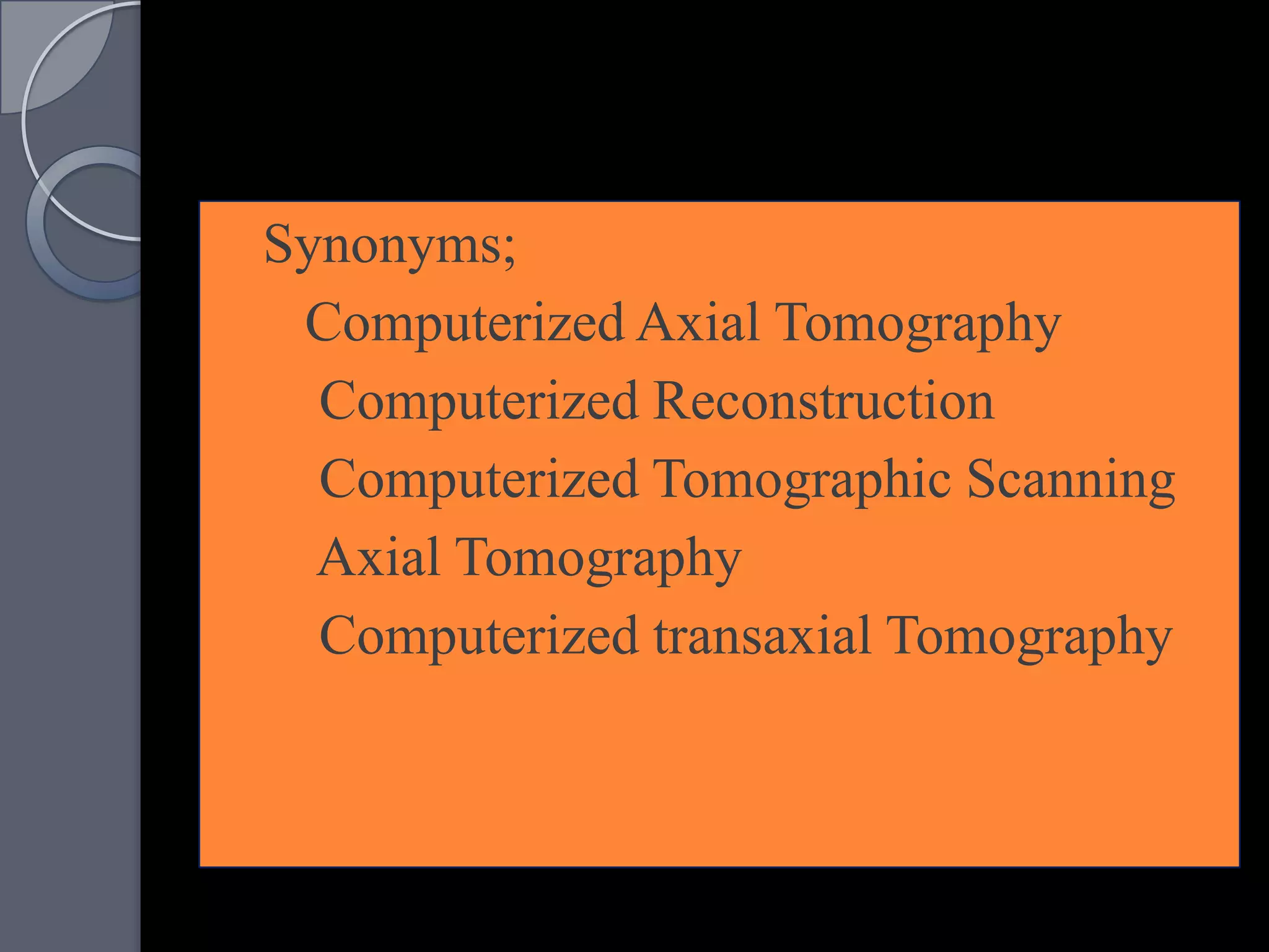 Basics of CT & MRI | PPTX