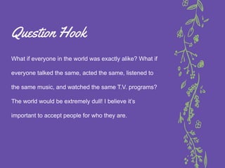 Examples of different hooks | PPT