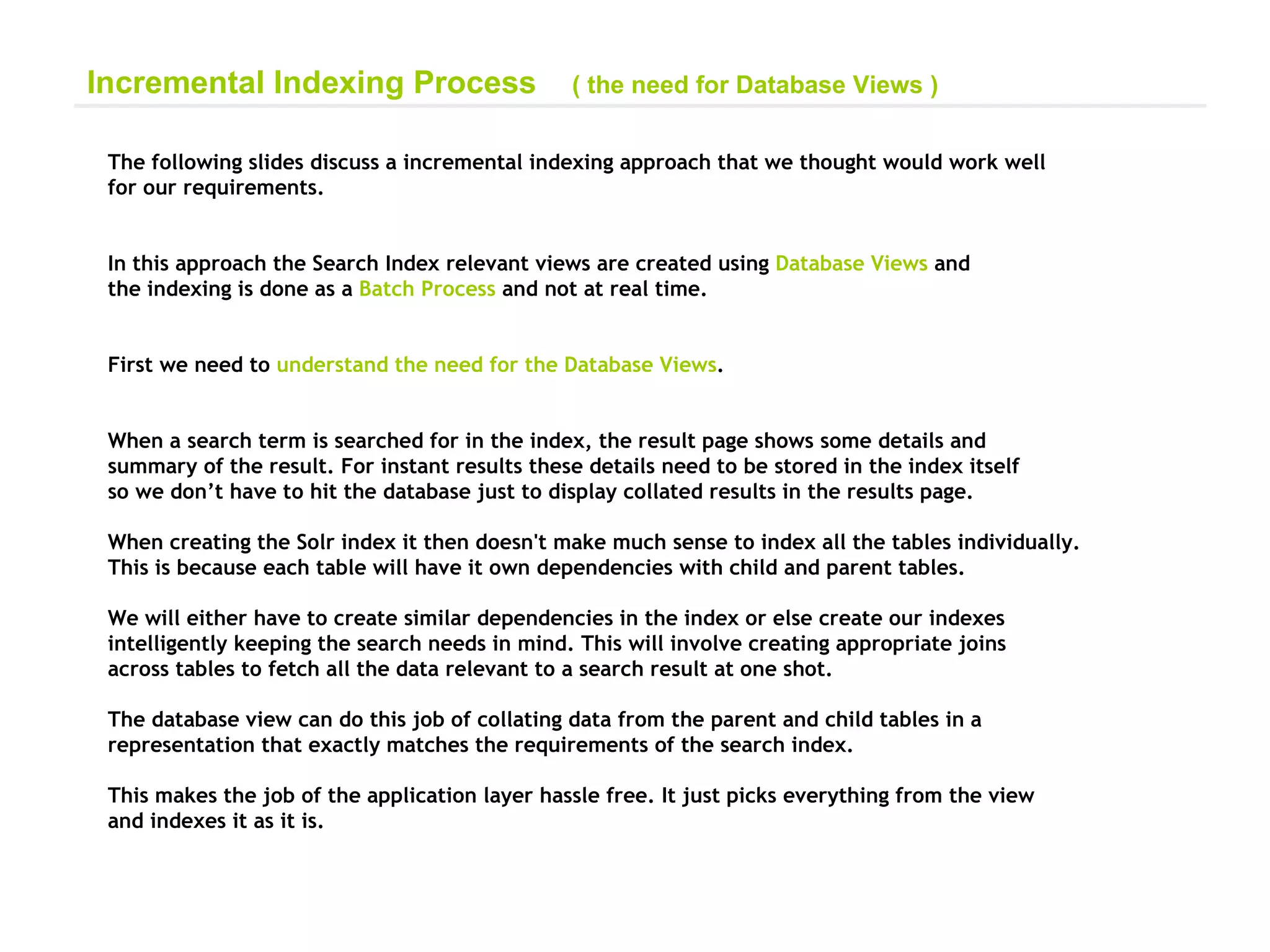 Database Indexing Framework Ppt