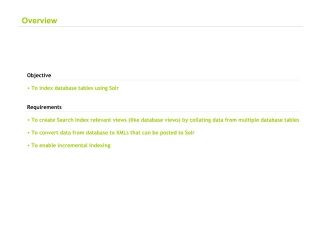 Database indexing framework | PPT