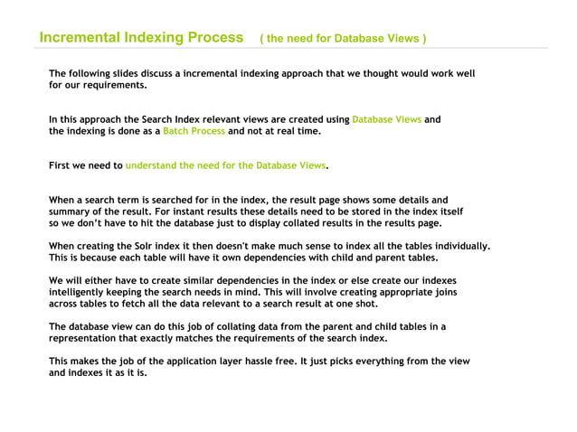 Database Indexing Framework Ppt