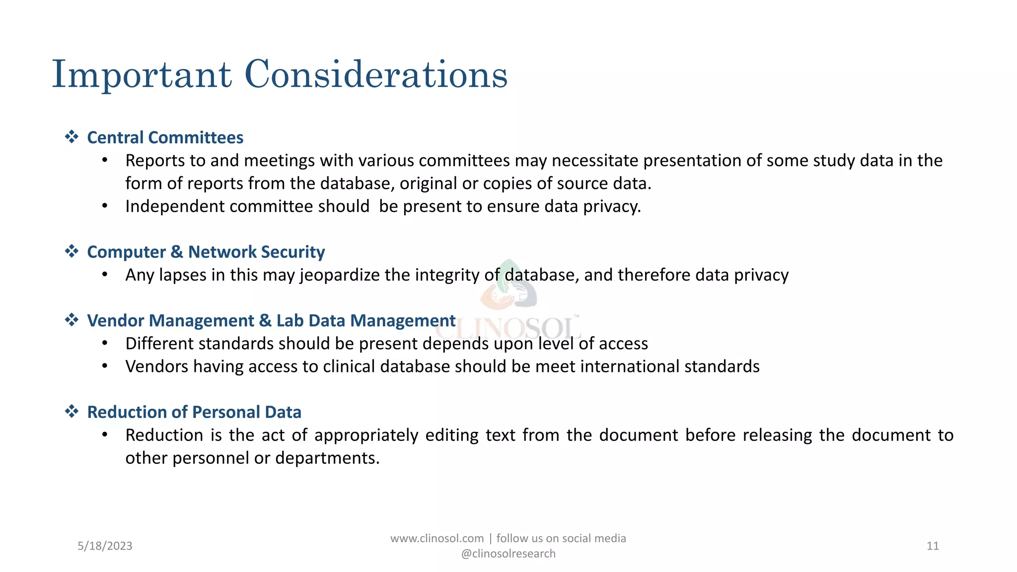 Data Protection & Data Security in Clinical Trials | PPTX