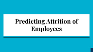 IBM HR Analytics Employee Attrition & Performance | PDF