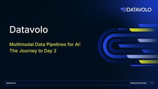 Multimodal Pipelines for AI Apps: Journey To Day 2 | PPT