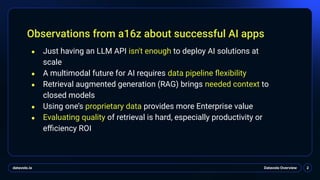 Multimodal Pipelines for AI Apps: Journey To Day 2 | PPT