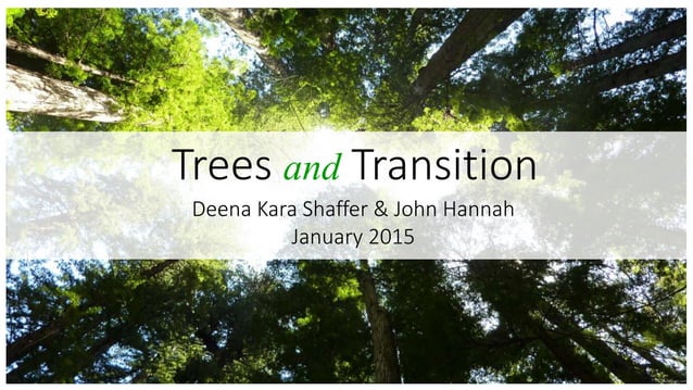 Trees and Transition - Deena Shaffer & John Hannah | PPT