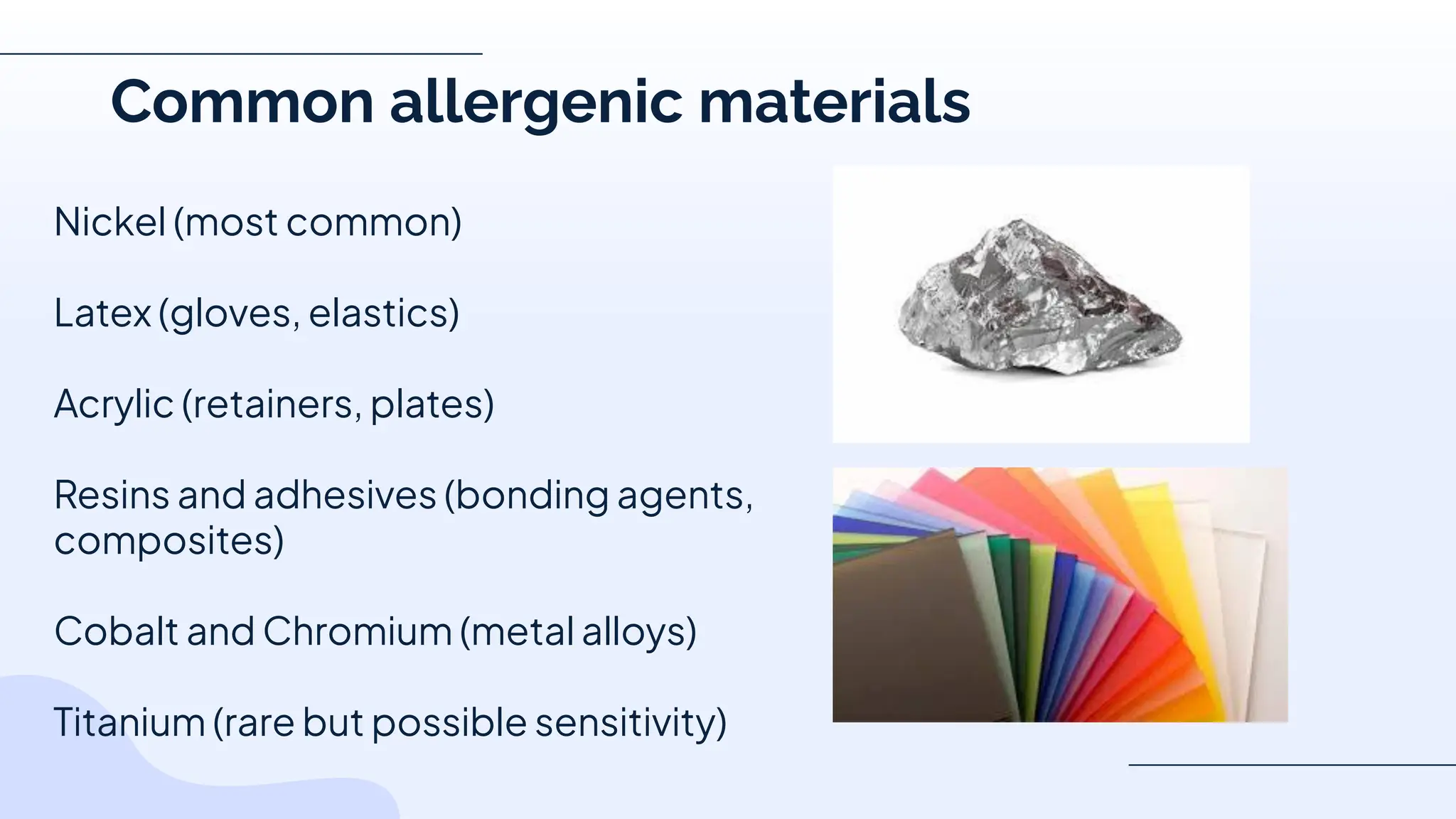 allergy to material used in orthodontic treatment | PDF