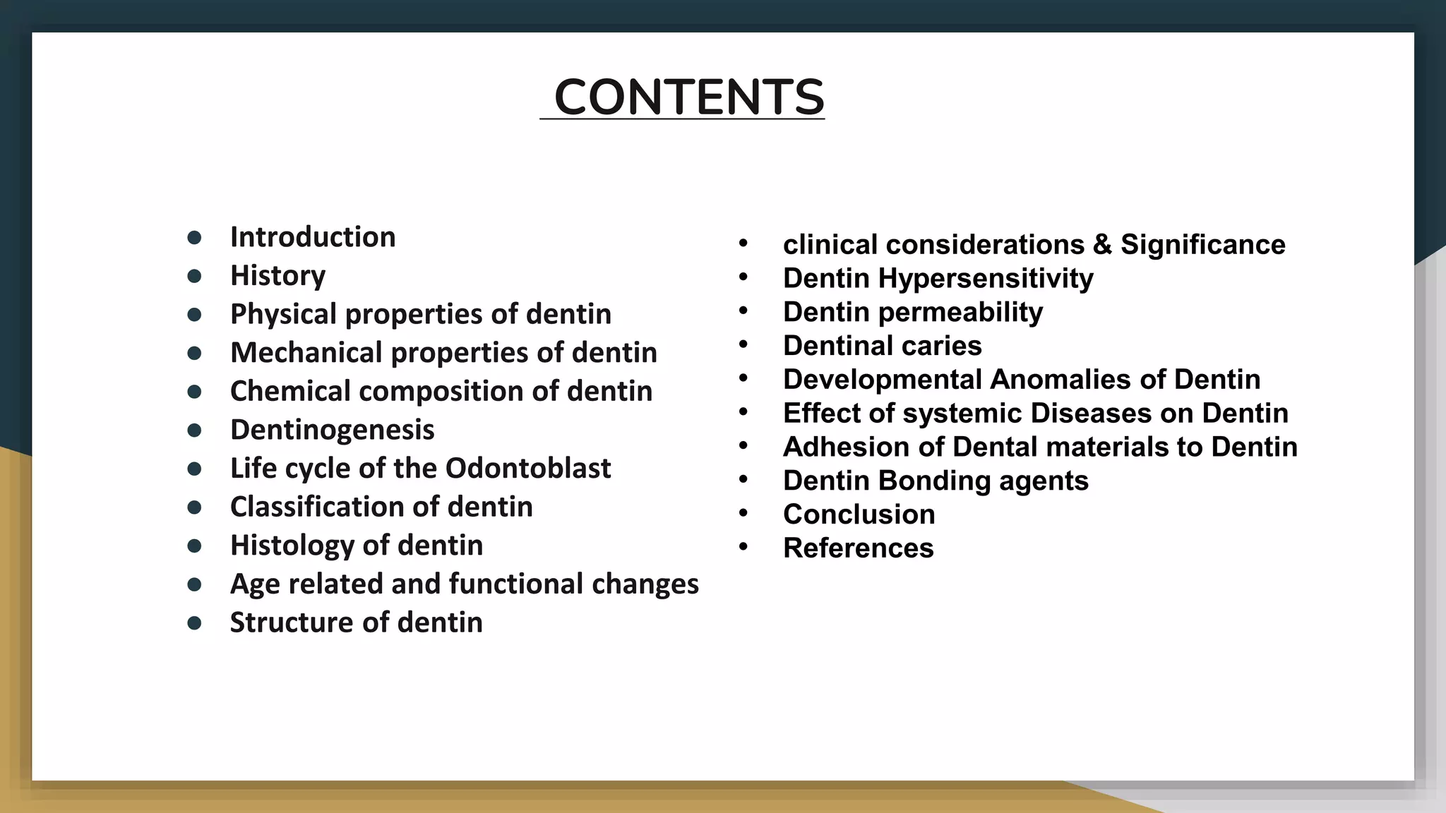 Dentin | PPTX