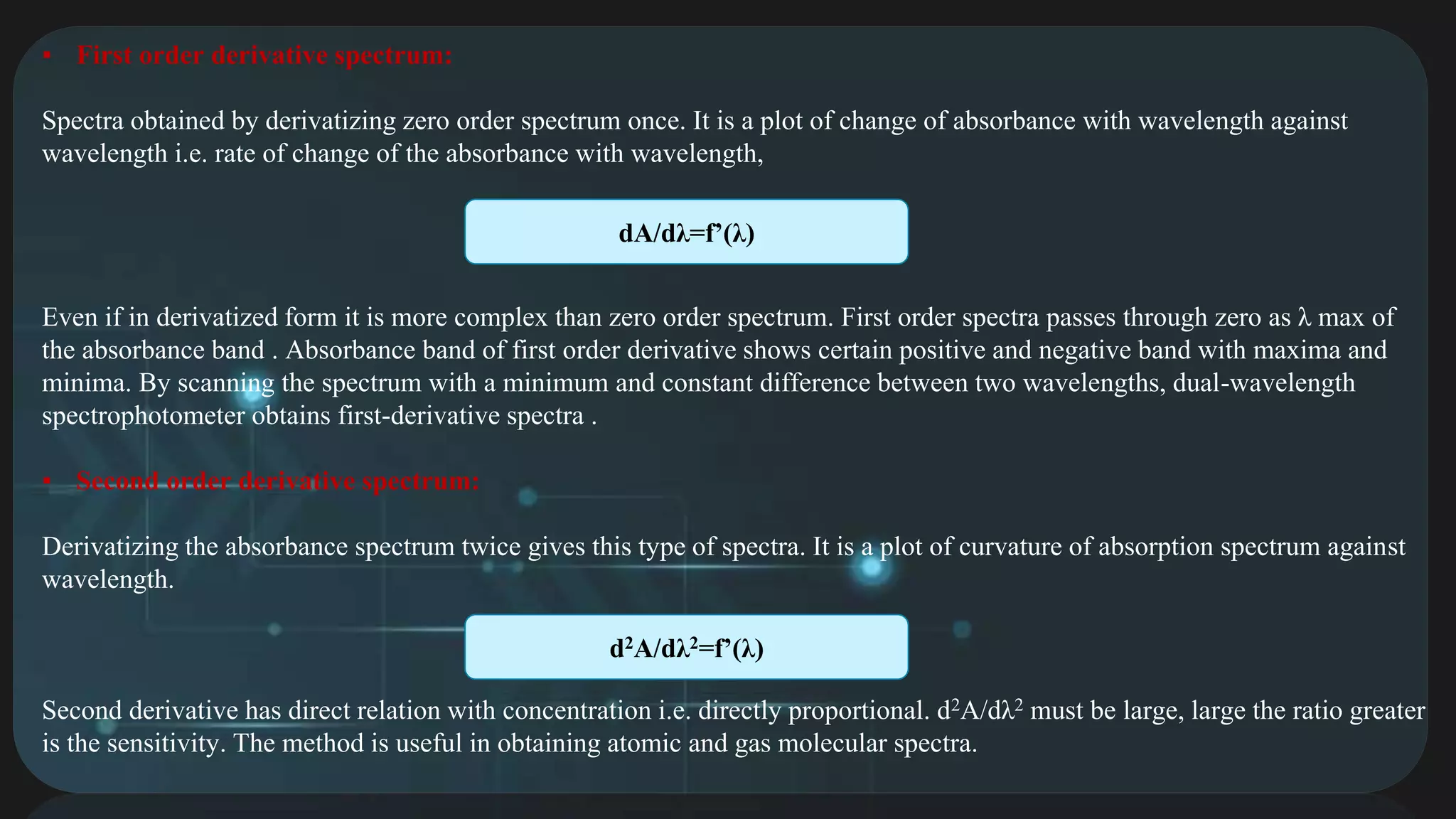 DERIVATIVE SPECTROSCOPY | PPTX
