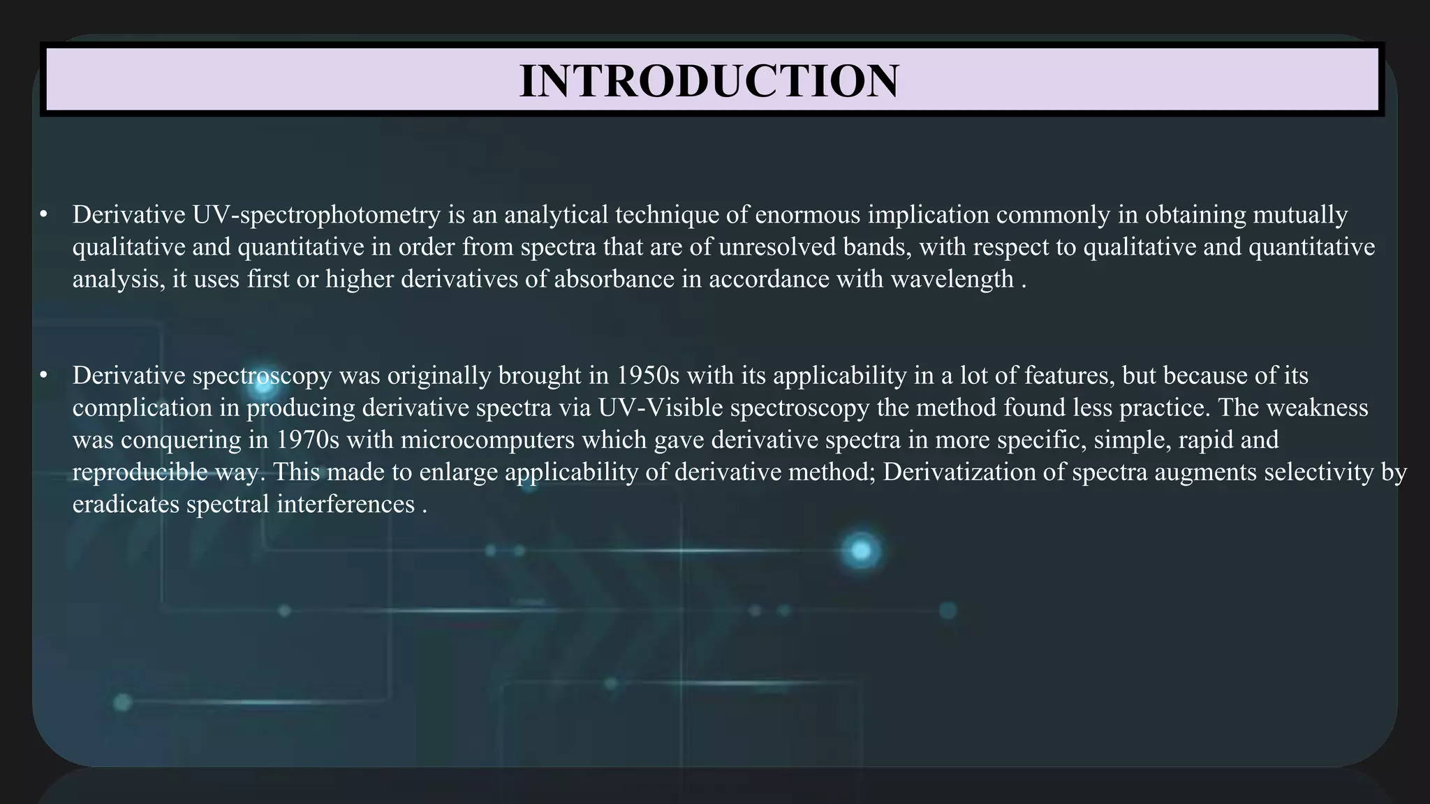 DERIVATIVE SPECTROSCOPY | PPTX
