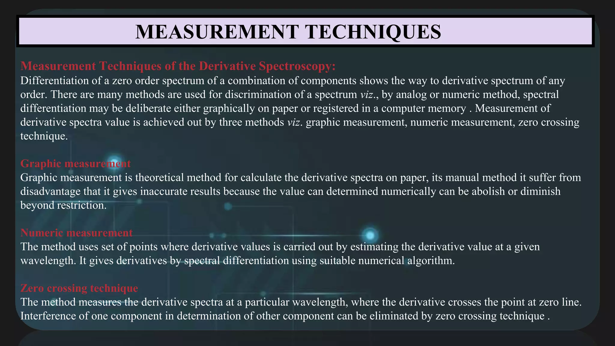 Derivative Spectroscopy Pptx