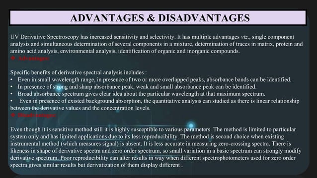 DERIVATIVE SPECTROSCOPY | PPTX