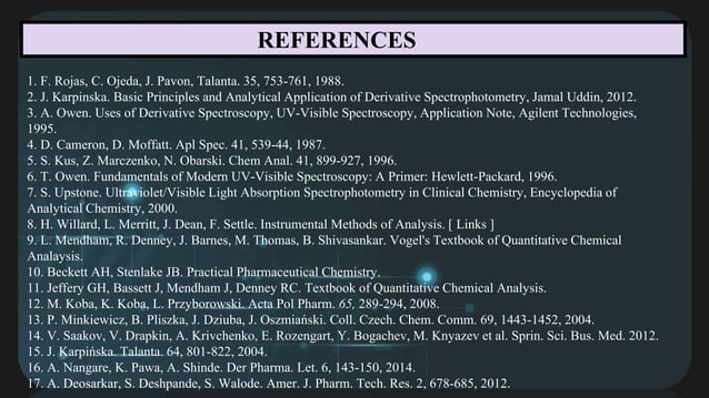 DERIVATIVE SPECTROSCOPY | PPTX