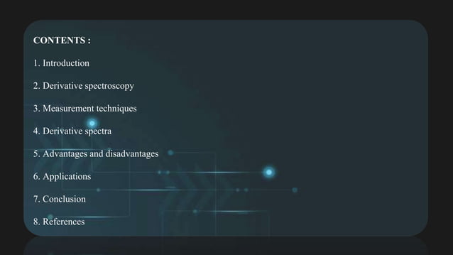 DERIVATIVE SPECTROSCOPY | PPTX