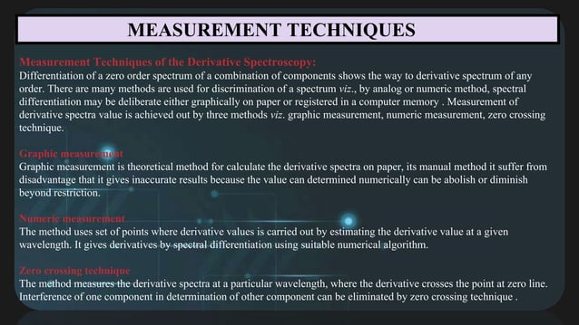 DERIVATIVE SPECTROSCOPY | PPTX