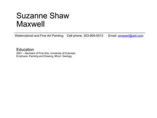Design Portfolio of Suzanne Maxwell | PPT | Arts and Crafts | Hobbies ...