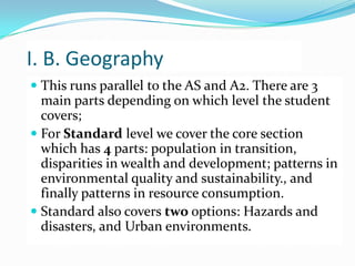 Geography Dept Overview | PPS