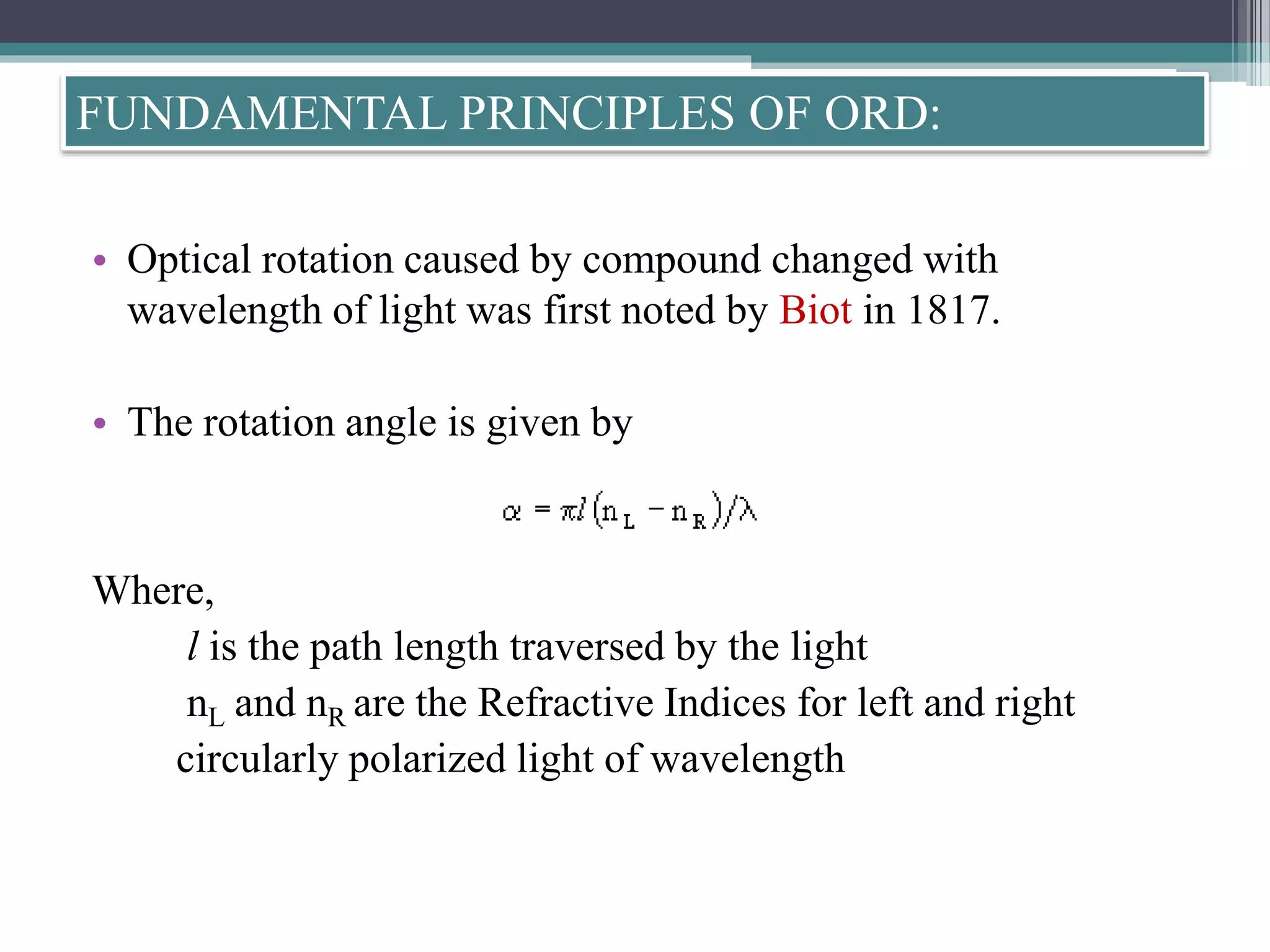 Optical Rotatory dispersion | PPTX