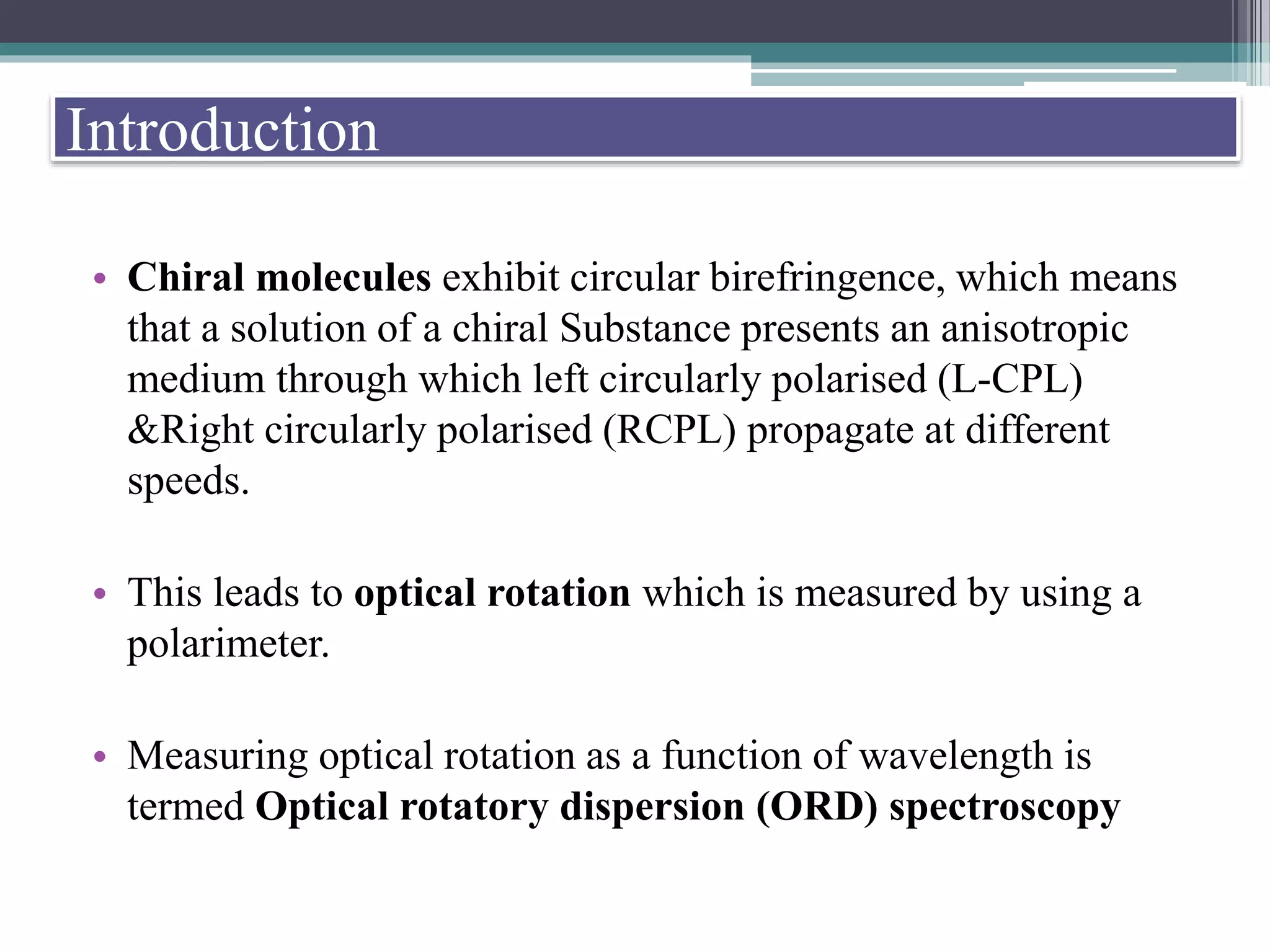 Optical Rotatory dispersion | PPTX