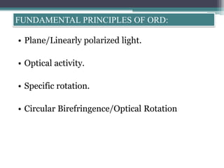 Optical Rotatory dispersion | PPTX