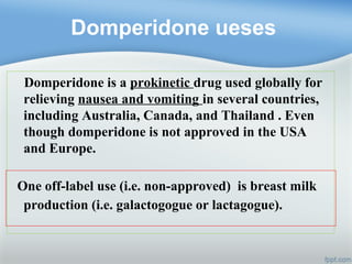 Domperidone Toxicity (pharmacology point of view) | PPT