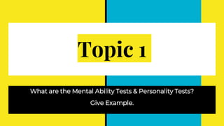 Foundation of Psychological Testing | PPT