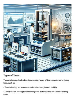 The Critical Role of Material Testing Laboratories | PDF