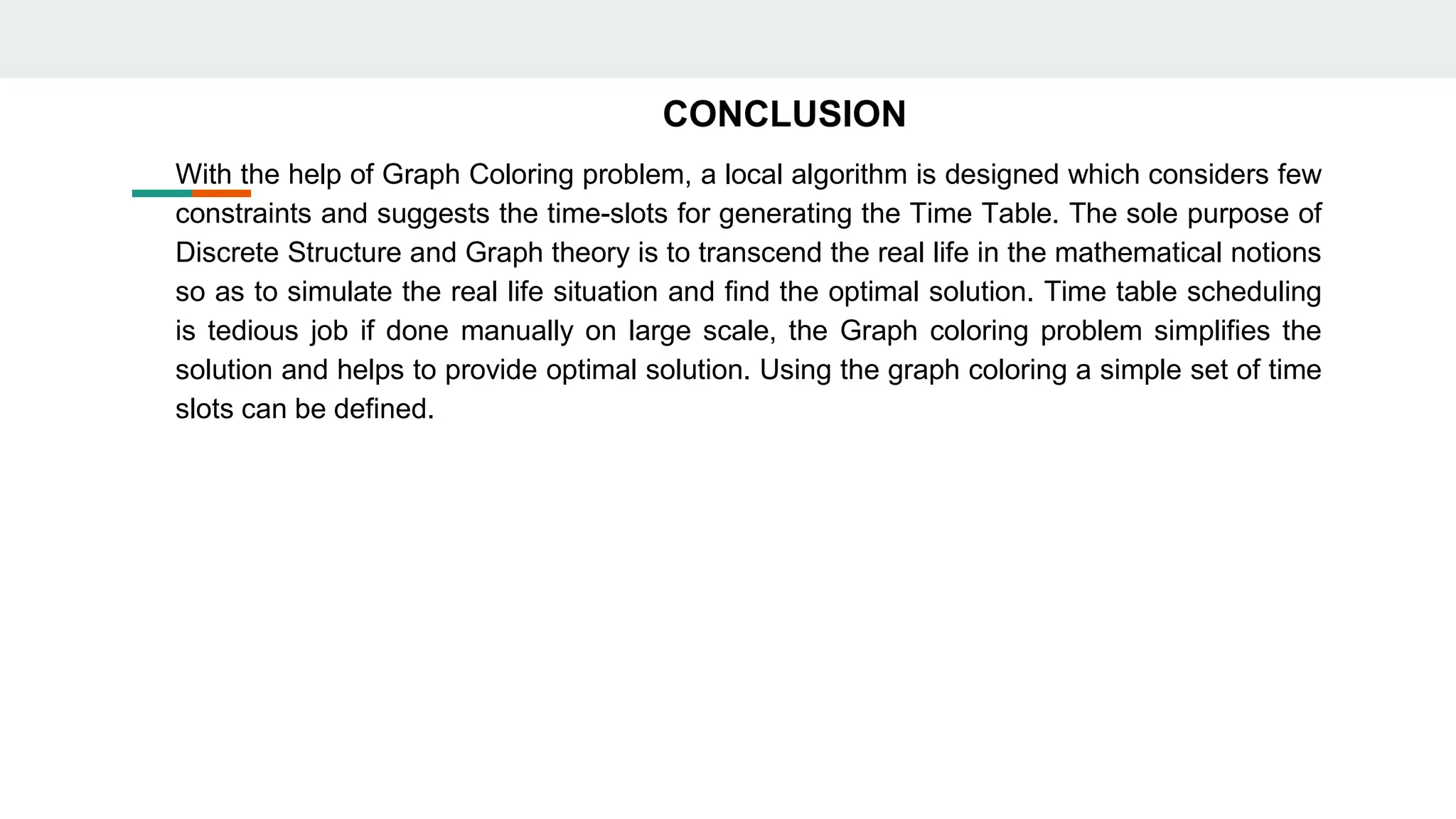 College Timetable Scheduling System | PPTX