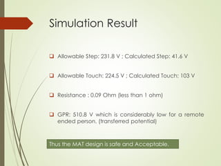 earth mat design for metro station | PPTX