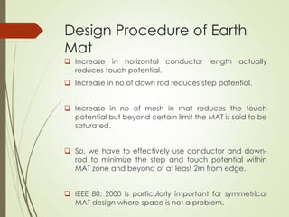 earth mat design for metro station | PPTX