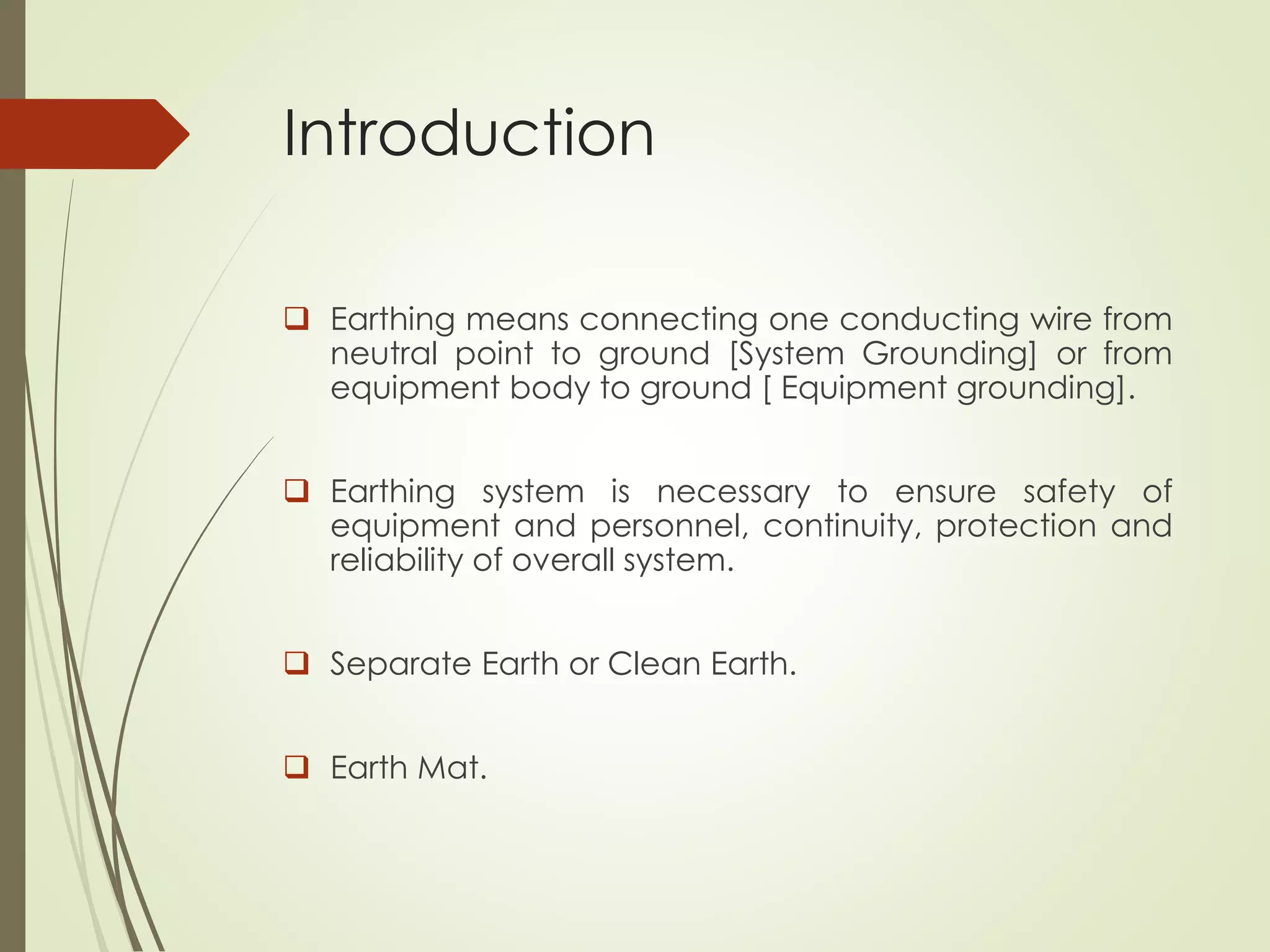 Earth MAT design for Metro Station | PPTX