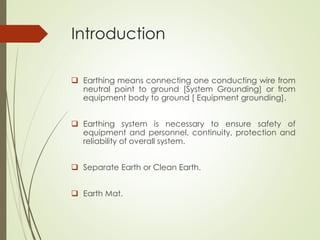 Earth MAT design for Metro Station | PPTX