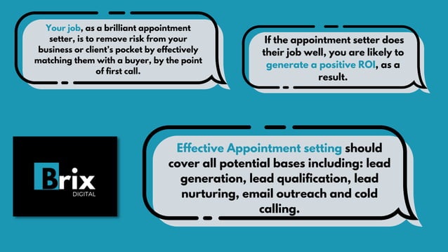 Effective appointment setting - An overview | PPT
