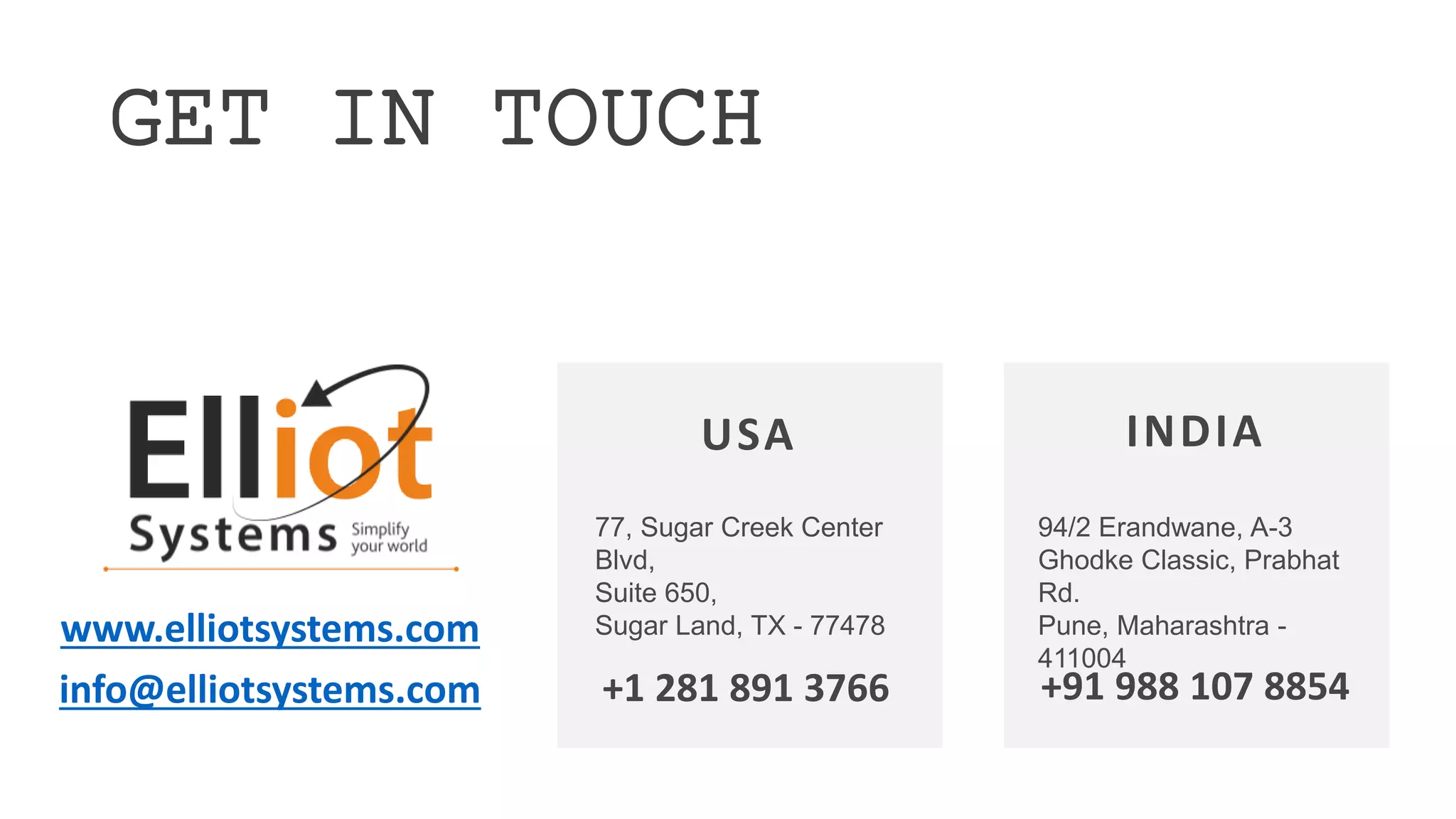 Elliot Systems | PPTX | Cloud Computing | Internet