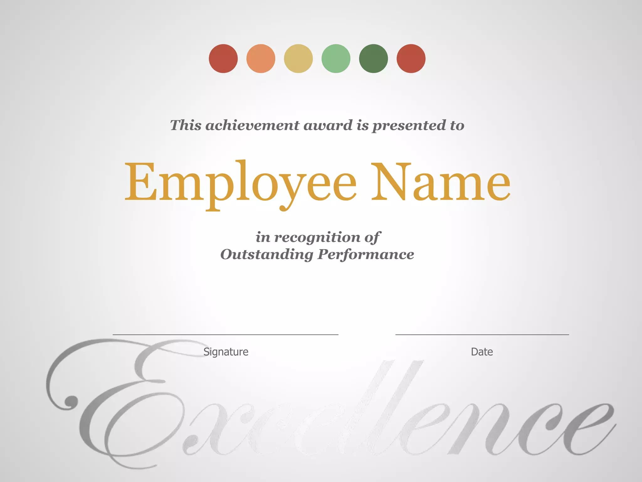 Employee Performance Recognition Certificate | PPT