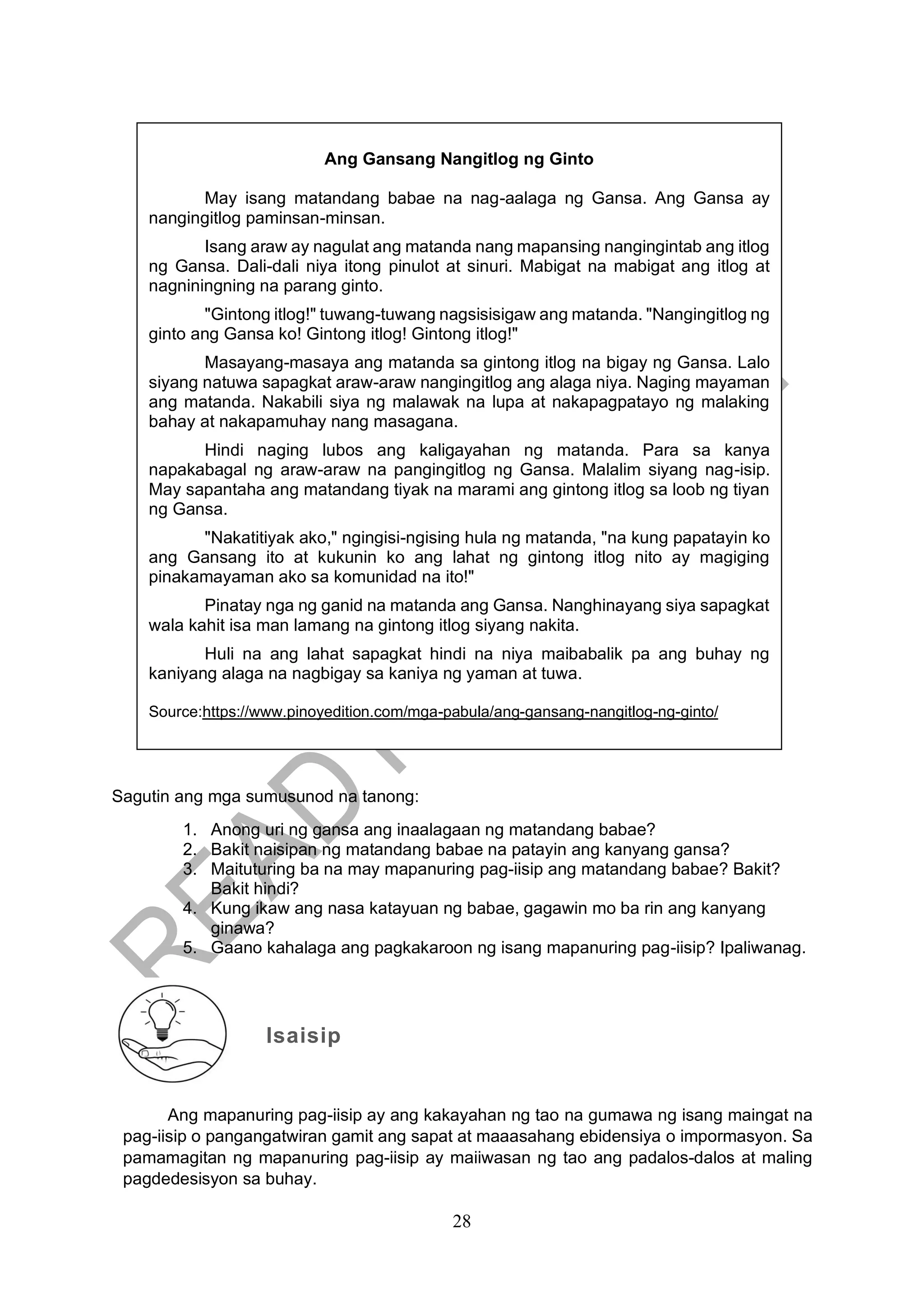 Copy of es p6 q1_mod1_mapanuringpag_iisip_v5 | PDF